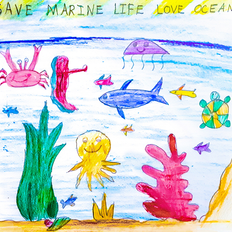 Save marine life love ocean | 내가 사랑하는 바다 - 국제 어린이 환경 그림대회｜휴먼인러브